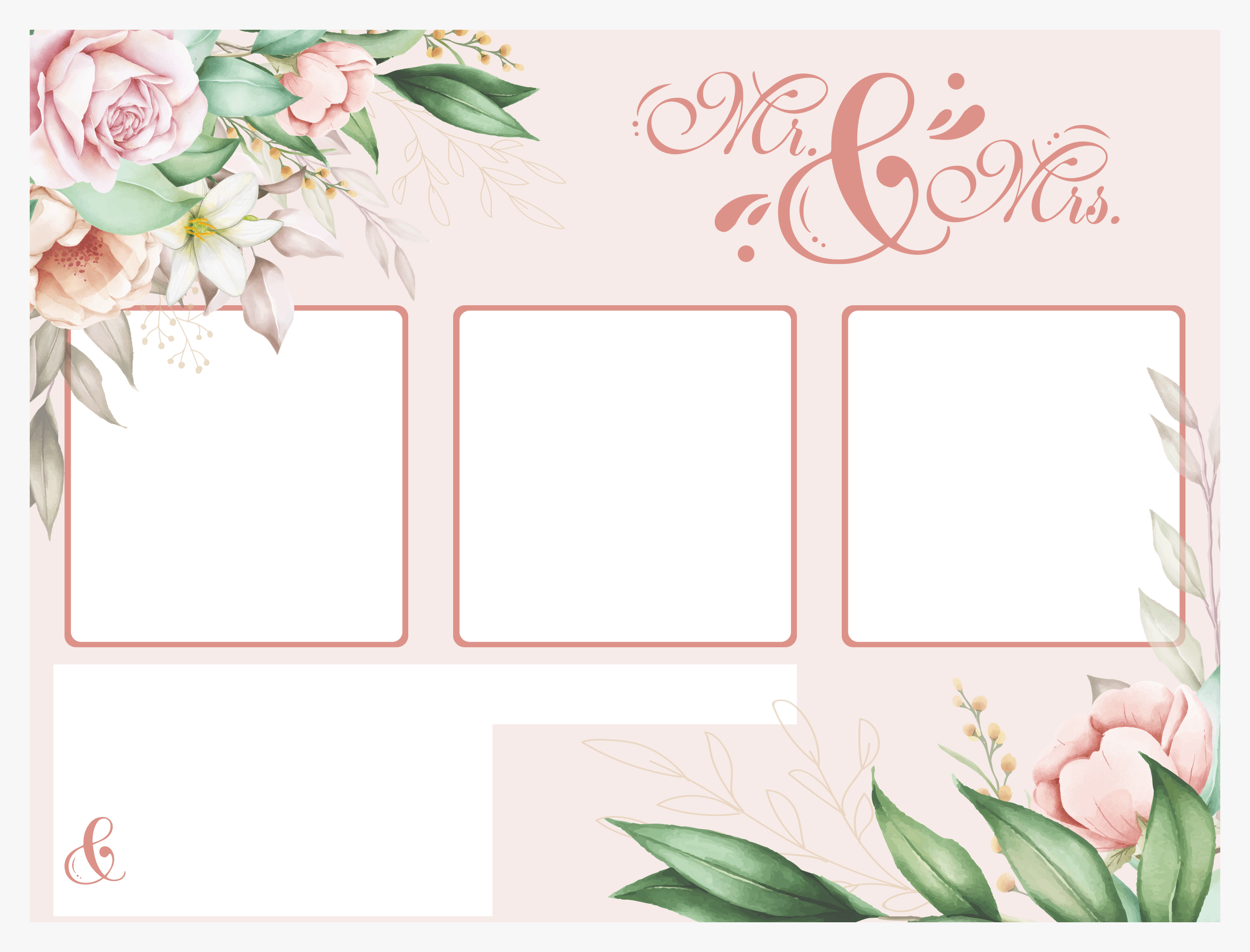 Ramă foto de birou personalizată cu 3 poze și text - Dragoste fără ...